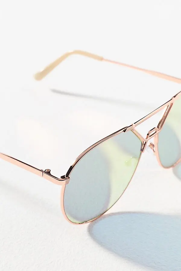 Anthropologie Aviator Sunglasses In Gold - 17% Off  display picture 2