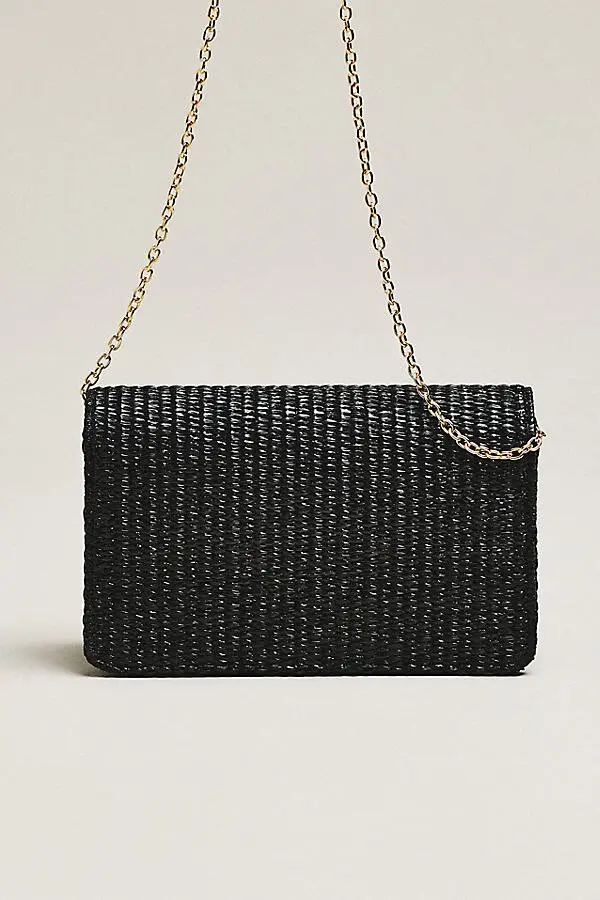 LISI LERCH Lilly Raffia Clutch - Black
