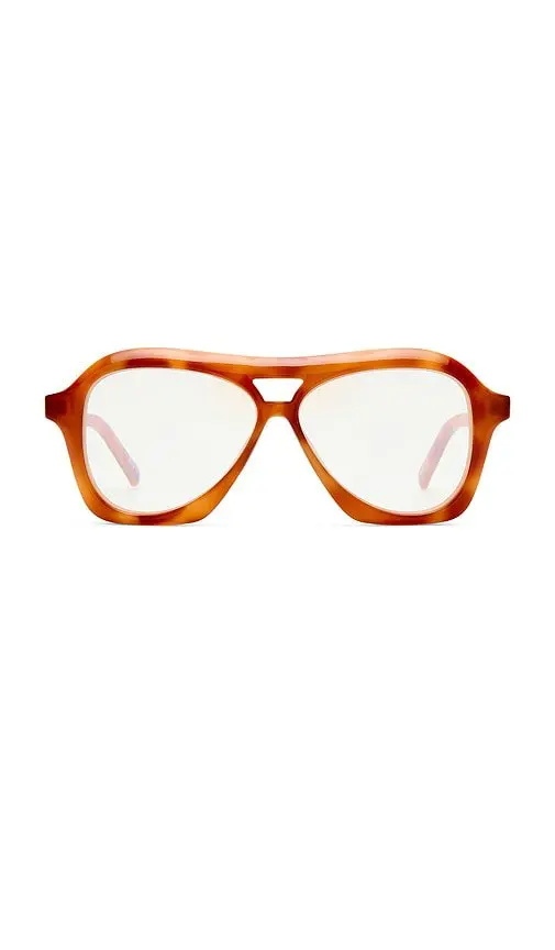 Le Specs Drizzle Blue Light Glasses - Brown