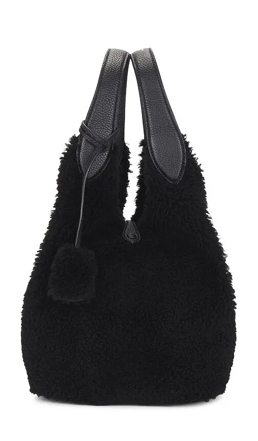 Polo Ralph Lauren Shearling & Pebble Leather Tote