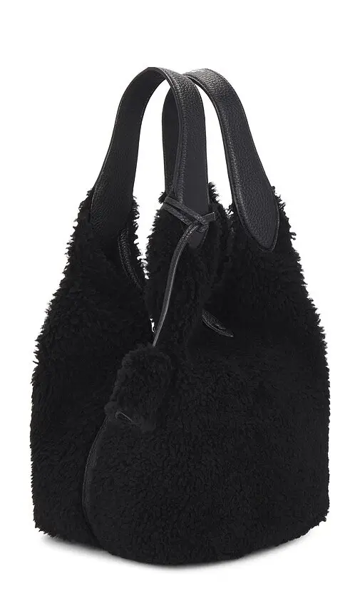 Polo Ralph Lauren Shearling & Pebble Leather Tote