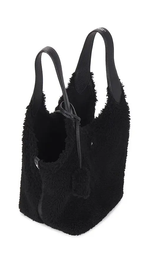 Polo Ralph Lauren Shearling & Pebble Leather Tote