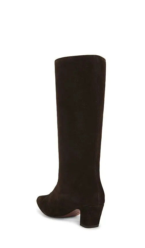 LOEFFLER RANDALL Cleo Suede Mid-calf Block Heel Boots