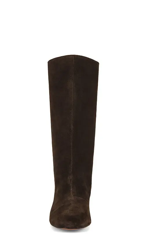 LOEFFLER RANDALL Cleo Suede Mid-calf Block Heel Boots