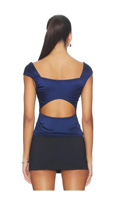 Free People Shine On" Jersey Tee With Back Cut-out