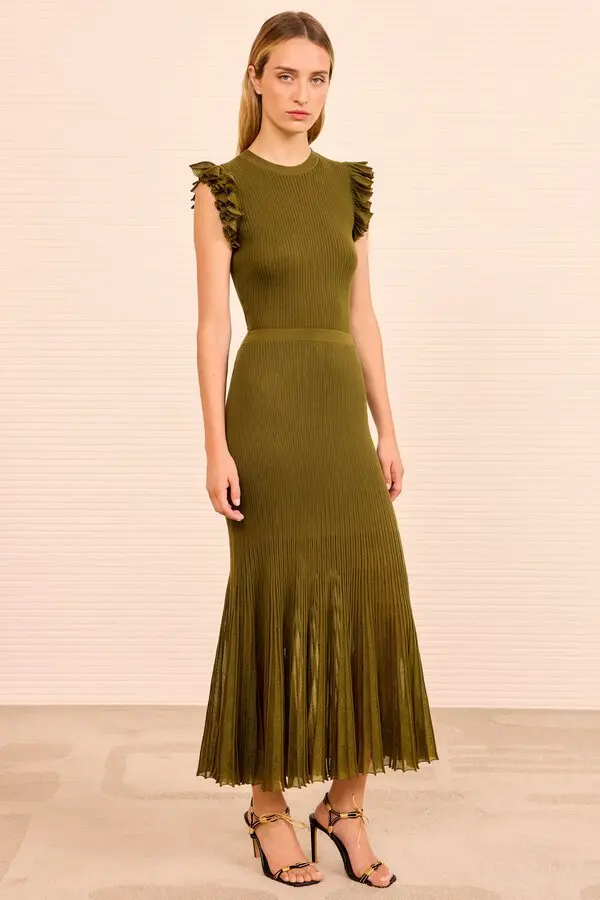Ulla Johnson Vera Midi Skirt - Olive