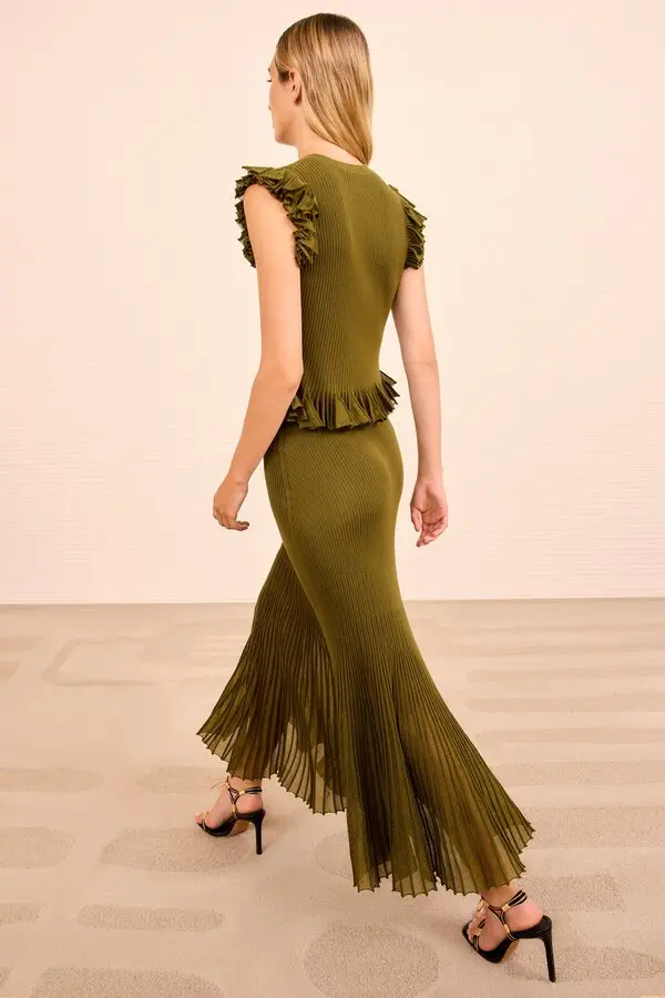 Ulla Johnson Vera Midi Skirt - Olive