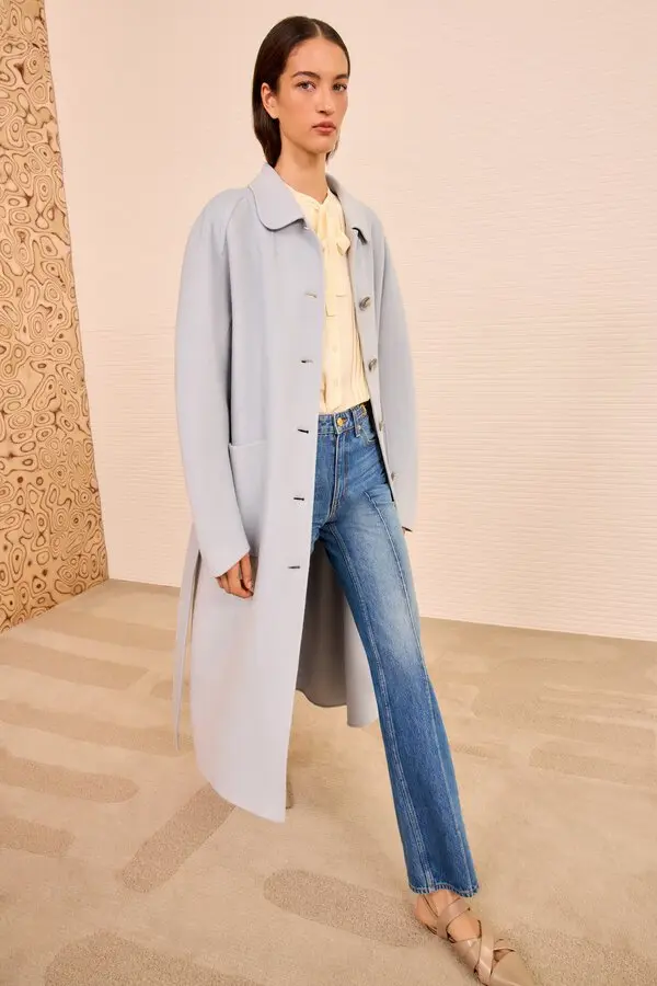 Ulla Johnson Lisbeth Long Wool Coat With Belt - Slate
