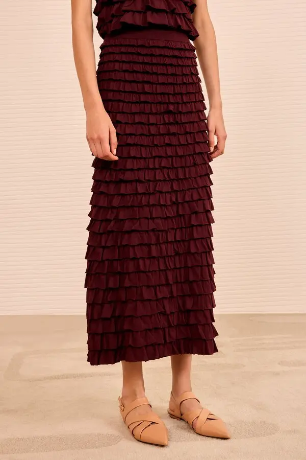 Ulla Johnson Mimi Ruffled Midi Skirt