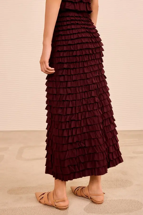 Ulla Johnson Mimi Ruffled Midi Skirt