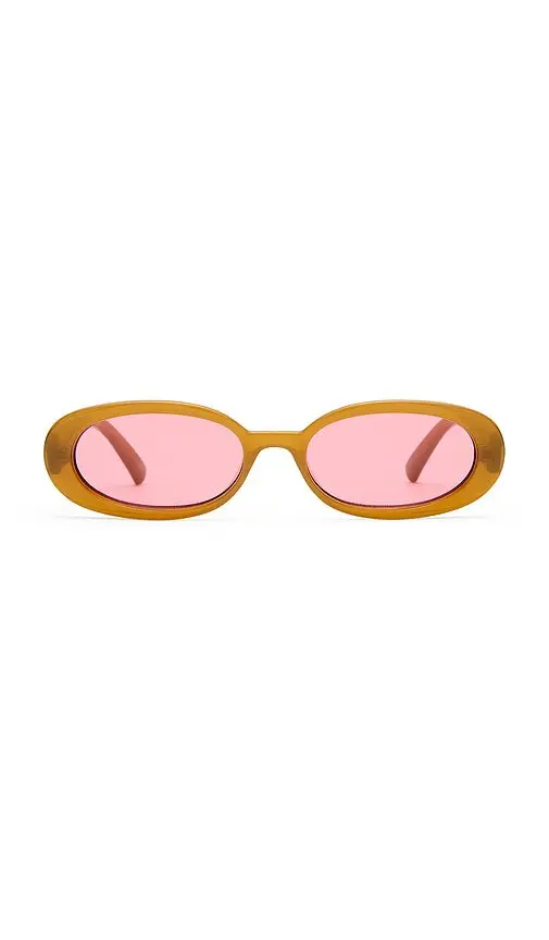 Le Specs Outta Love Sunglasses - Toffee & Crimson Tint
