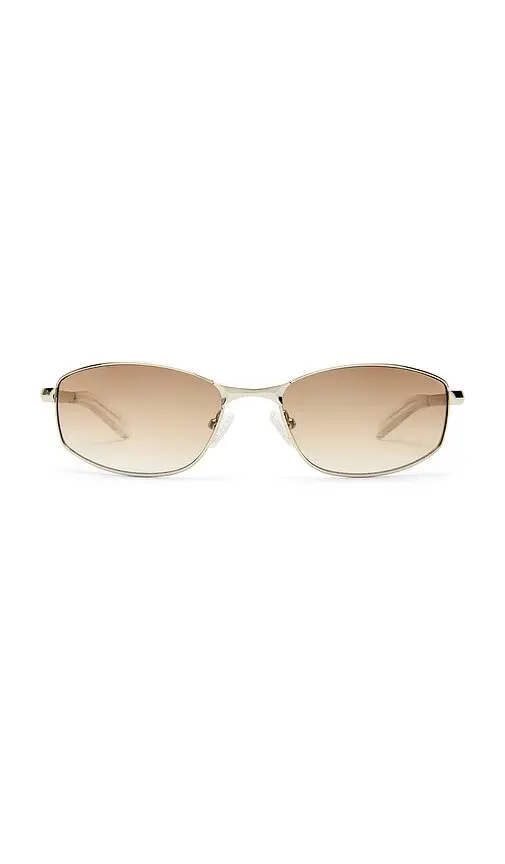 Le Specs Star Beam Sunglasses - Silver & Brown Grad