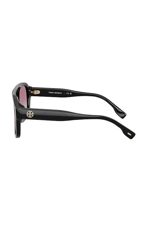 Tory Burch Aviator Sunglasses - Black