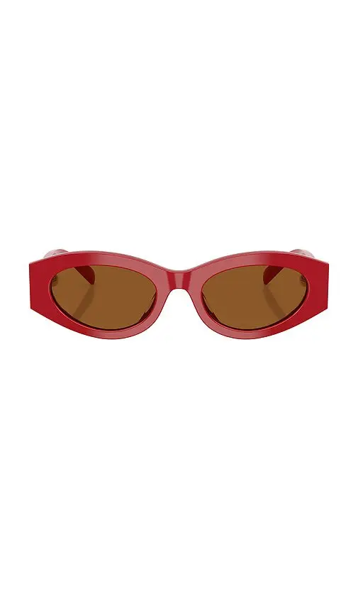 Tory Burch Oval Sunglasses - Red