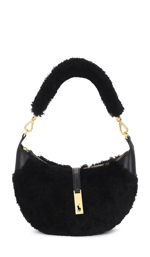 Polo Ralph Lauren Shearling & Vachetta Leather Shoulder Bag