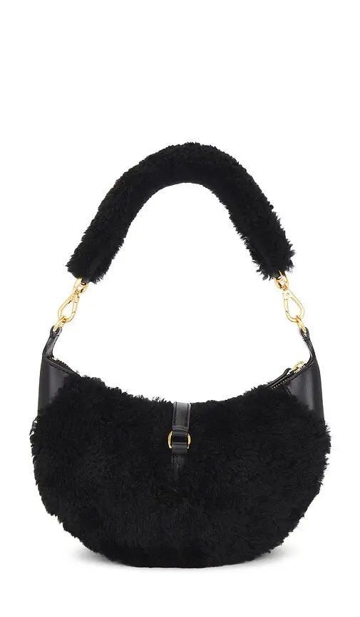 Polo Ralph Lauren Shearling & Vachetta Leather Shoulder Bag