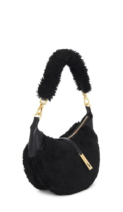 Polo Ralph Lauren Shearling & Vachetta Leather Shoulder Bag