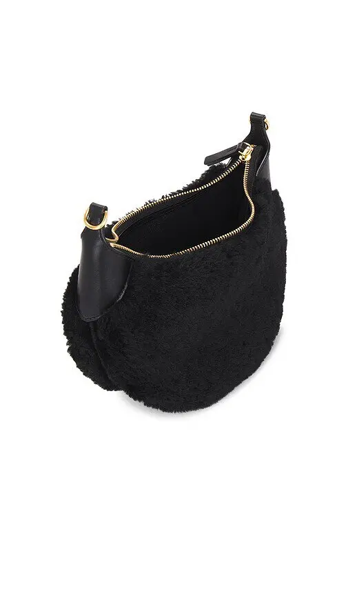 Polo Ralph Lauren Shearling & Vachetta Leather Shoulder Bag