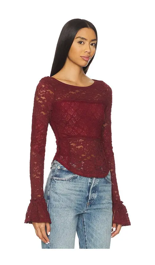 Free People Lace Layering Long Sleeve - Cabrenet