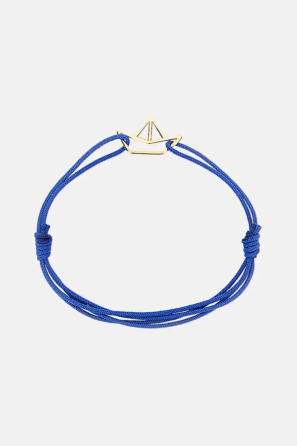 ALIITA Thread Bracelet With 9k Gold Charm - Blu