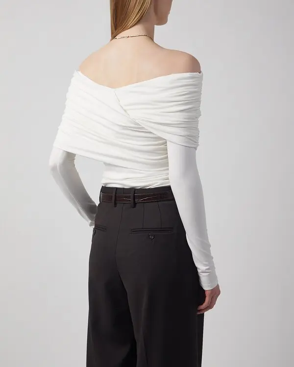 VIVEH Off-the-shoulder Viscose Top - Coconut