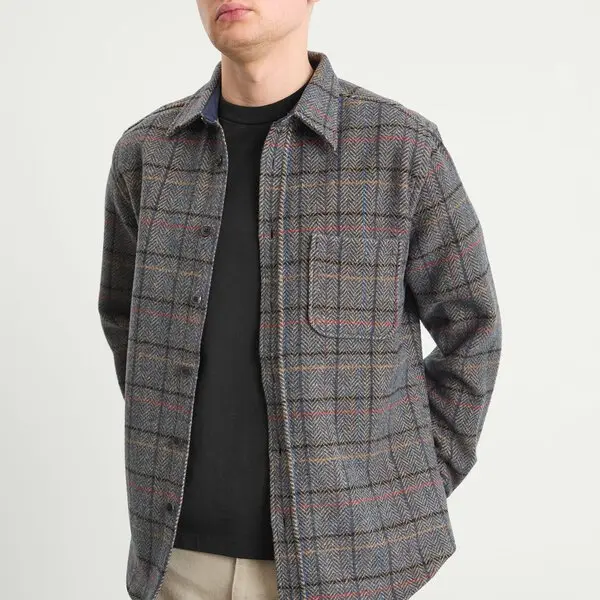 Portuguese Flannel Type Tweed Overshirt