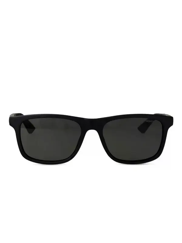 Montblanc Rectangle Logo Sunglasses - Black