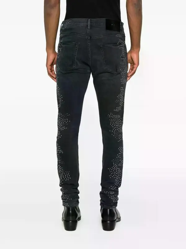 PURPLE BRAND Embellished Distressed Denim