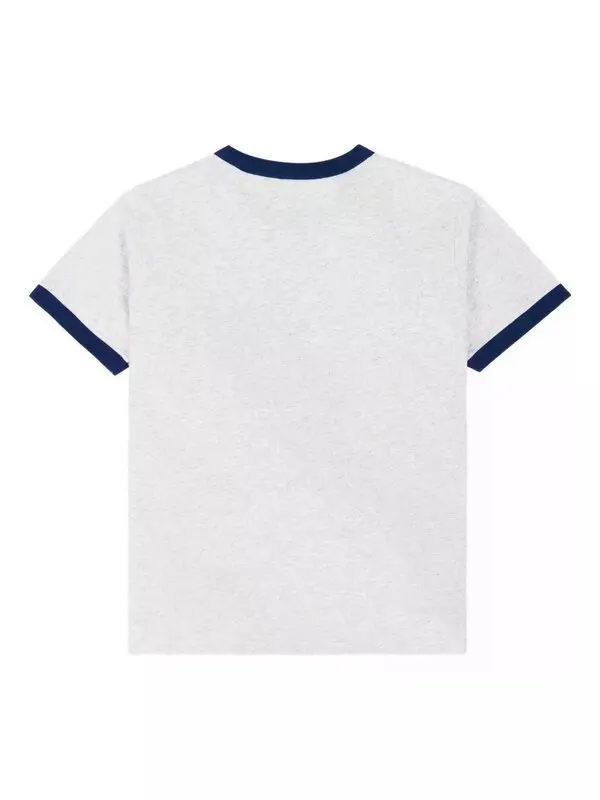 SPORTY & RICH Graphic Ringer T-shirt - Neutrals