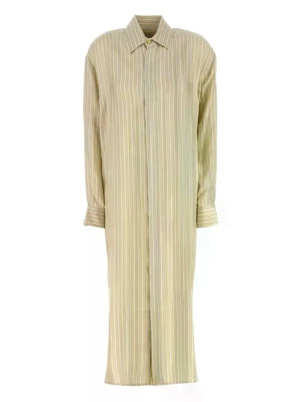 Le Kasha Striped Silk Shirt Dress