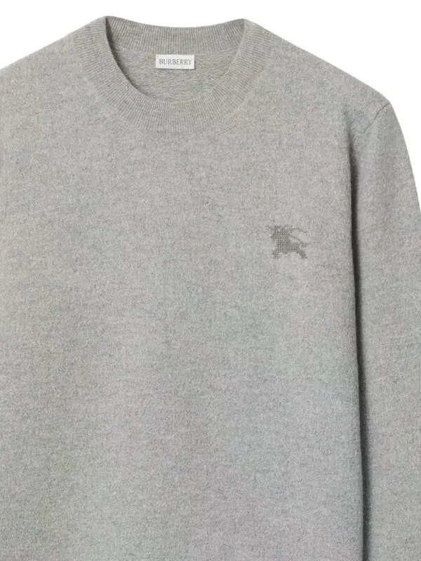 Burberry Logo-detail Wool Sweater - Grey