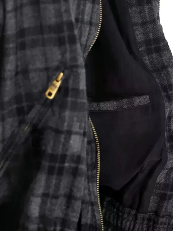 WILLY CHAVARRIA Zip-up Plaid Jacket