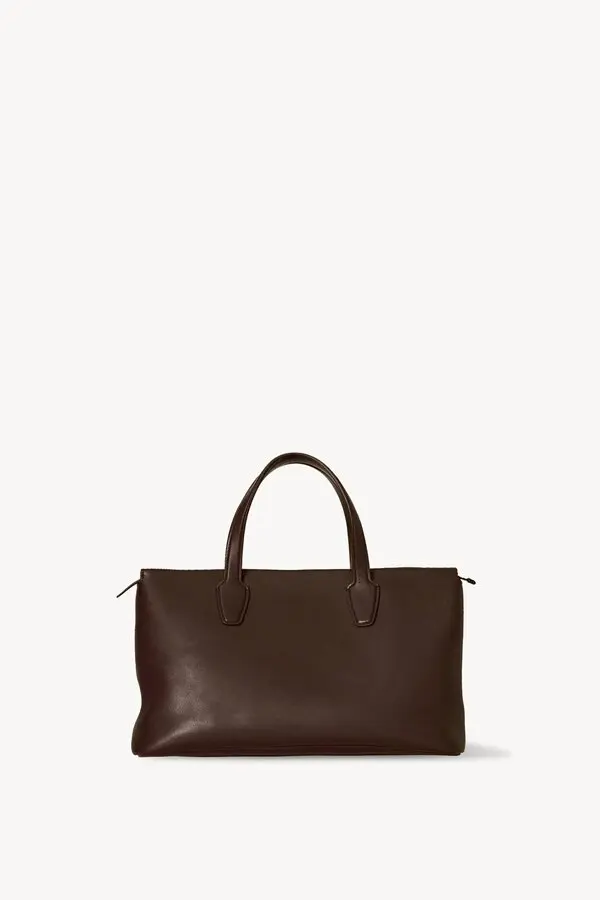 THE ROW Marcel Bag In Leather - Deep Brown