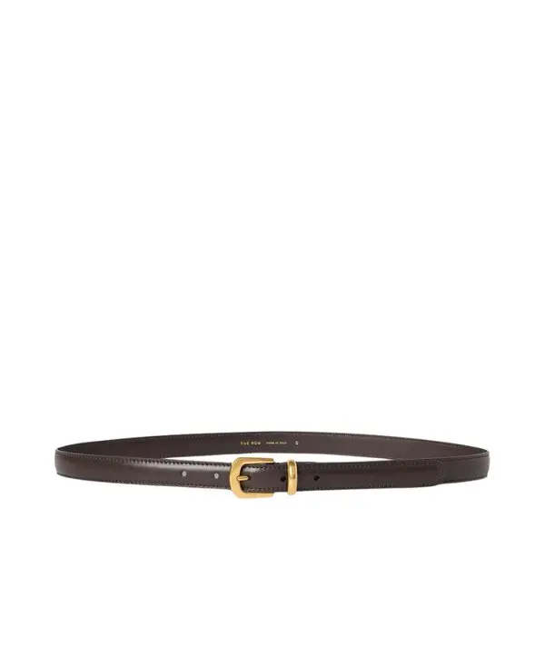 THE ROW Ring Belt - Dark Brown