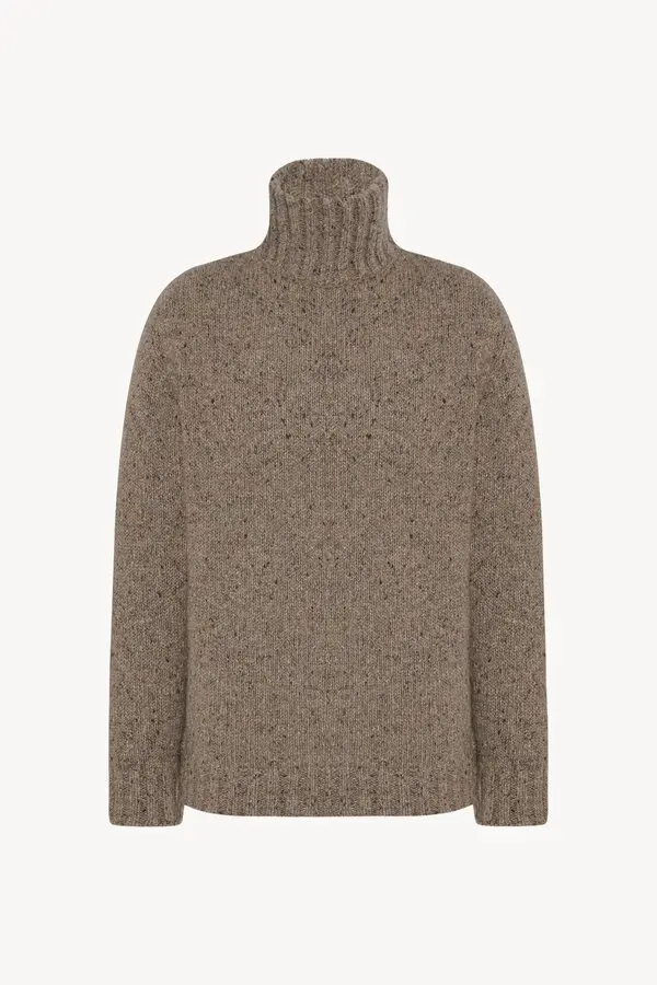 THE ROW Balzac Cashmere Turtleneck - Sepia