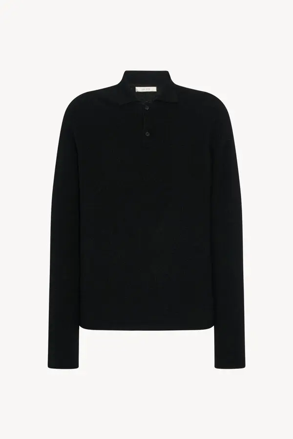 THE ROW Tiger Polo In Cashmere - Black
