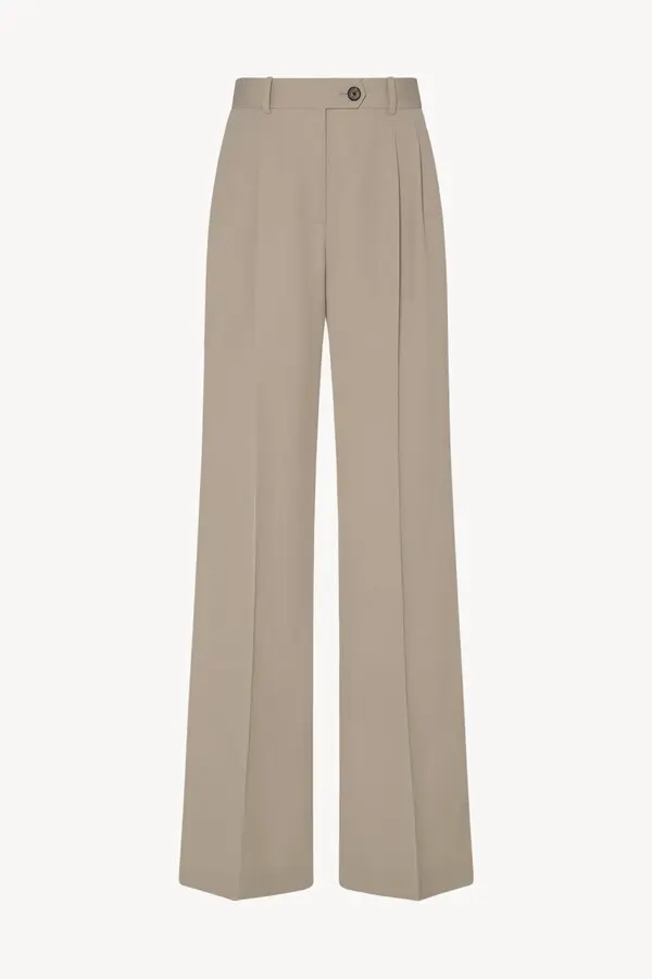 THE ROW Virgil Pant In Wool - Stone