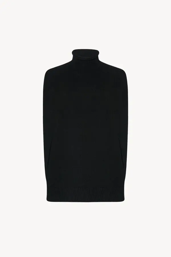 THE ROW Meo Cashmere Turtleneck Vest - Black