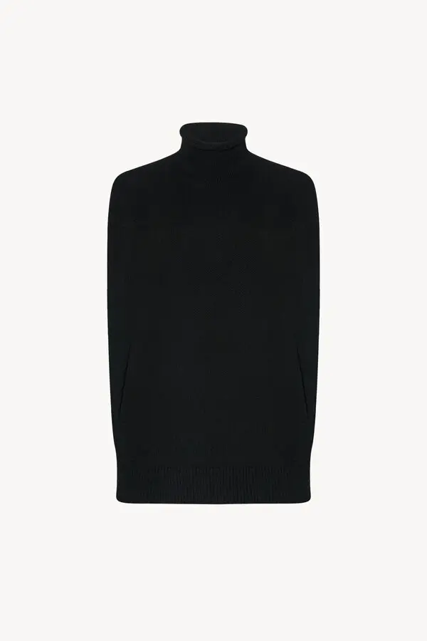 THE ROW Meo Cashmere Turtleneck Vest - Black