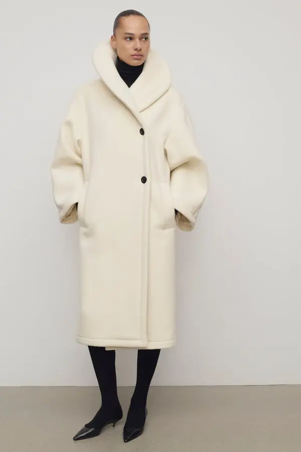 THE ROW Regino Virgin Wool Coat - Ivory