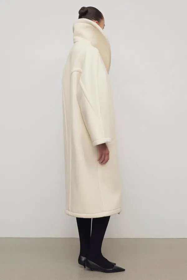 THE ROW Regino Virgin Wool Coat - Ivory