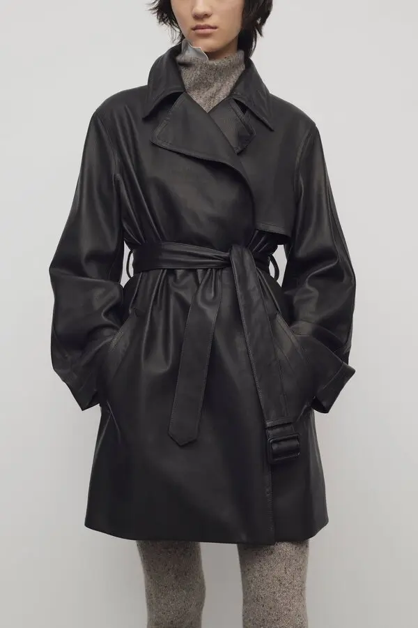 THE ROW Siempra Leather Coat