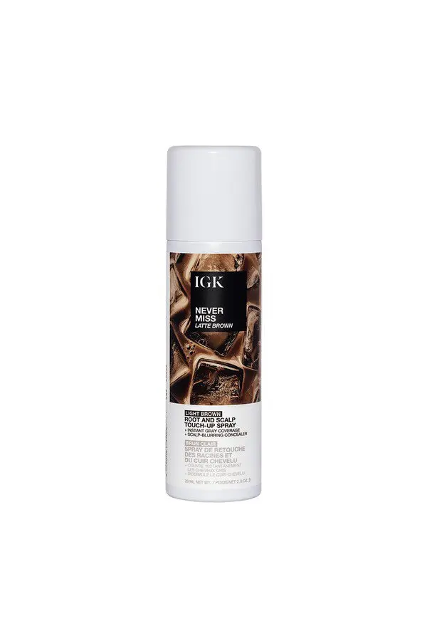 IGK Never Miss Root And Scalp Touch-up Spray Latte Light - Brown