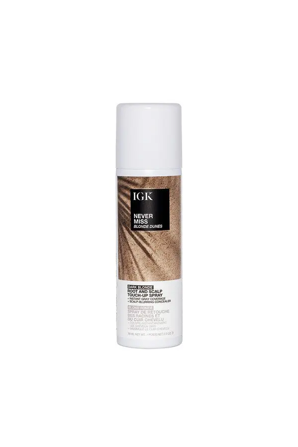 IGK Never Miss Root And Scalp Touch-up Spray Blonde Dunes Dark Blonde - Aqua