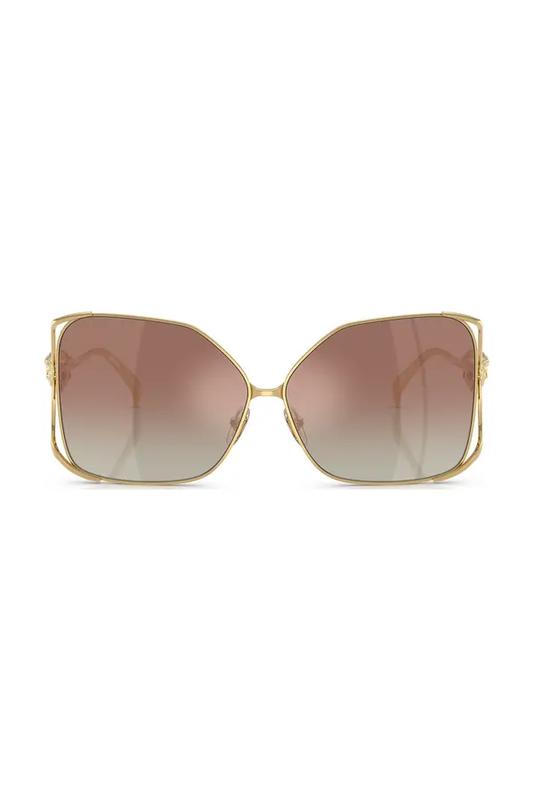 Versace Semi-rim Square Sunglasses - Metallic