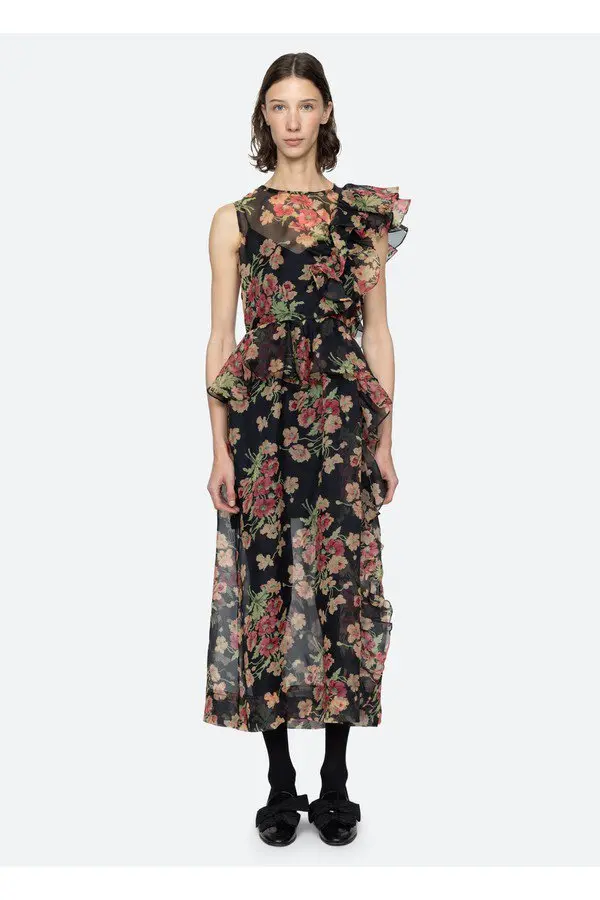 Sea Cornelia Floral Print Midi Dress
