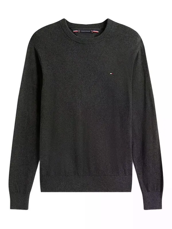 Tommy Hilfiger Logo-embroidered Top - Grey
