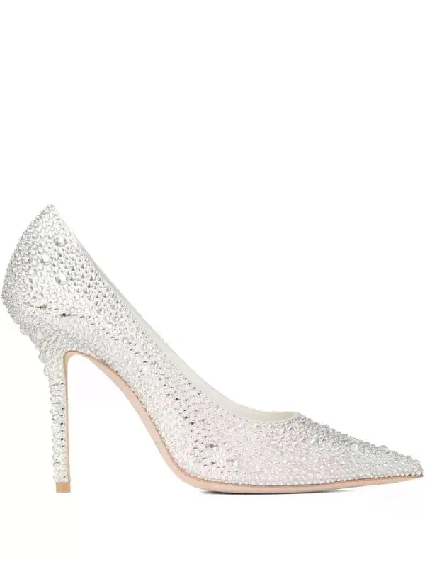 JIMMY CHOO Love 100 Crystal-embellished Pumps