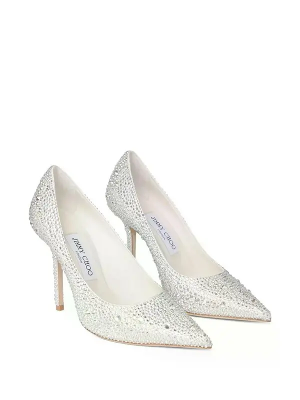 JIMMY CHOO Love 100 Crystal-embellished Pumps