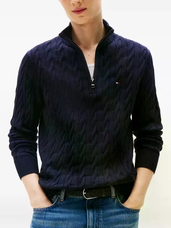 Tommy Hilfiger Cable-knit Half-zip Sweater